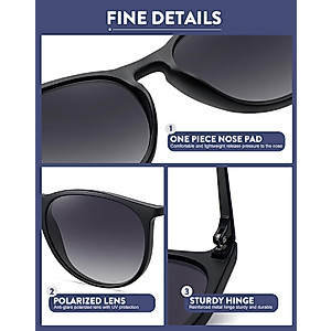 WOWSUN Retro sunglasses womens 2024 trendy round classic glasses