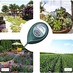 XLUX Soil Moisture Meter, Plant Water Monitor, Soil Hygrometer Sensor for Gardening, Farming, Indoor and Outdoor Plants, No Batteries Required