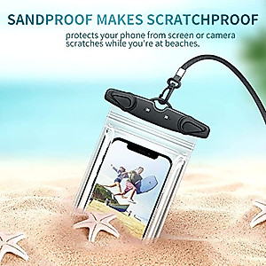 GLBSUNION Universal Waterproof Case,Waterproof Phone Pouch Dry Bag for iPhone 14 13 12 Pro 11 Pro Max XS Max X Samsung Galaxy S22/21 Google Pixel HTC Up to 8", IPX8 Cellphone Dry Bag -3 Pack Clear