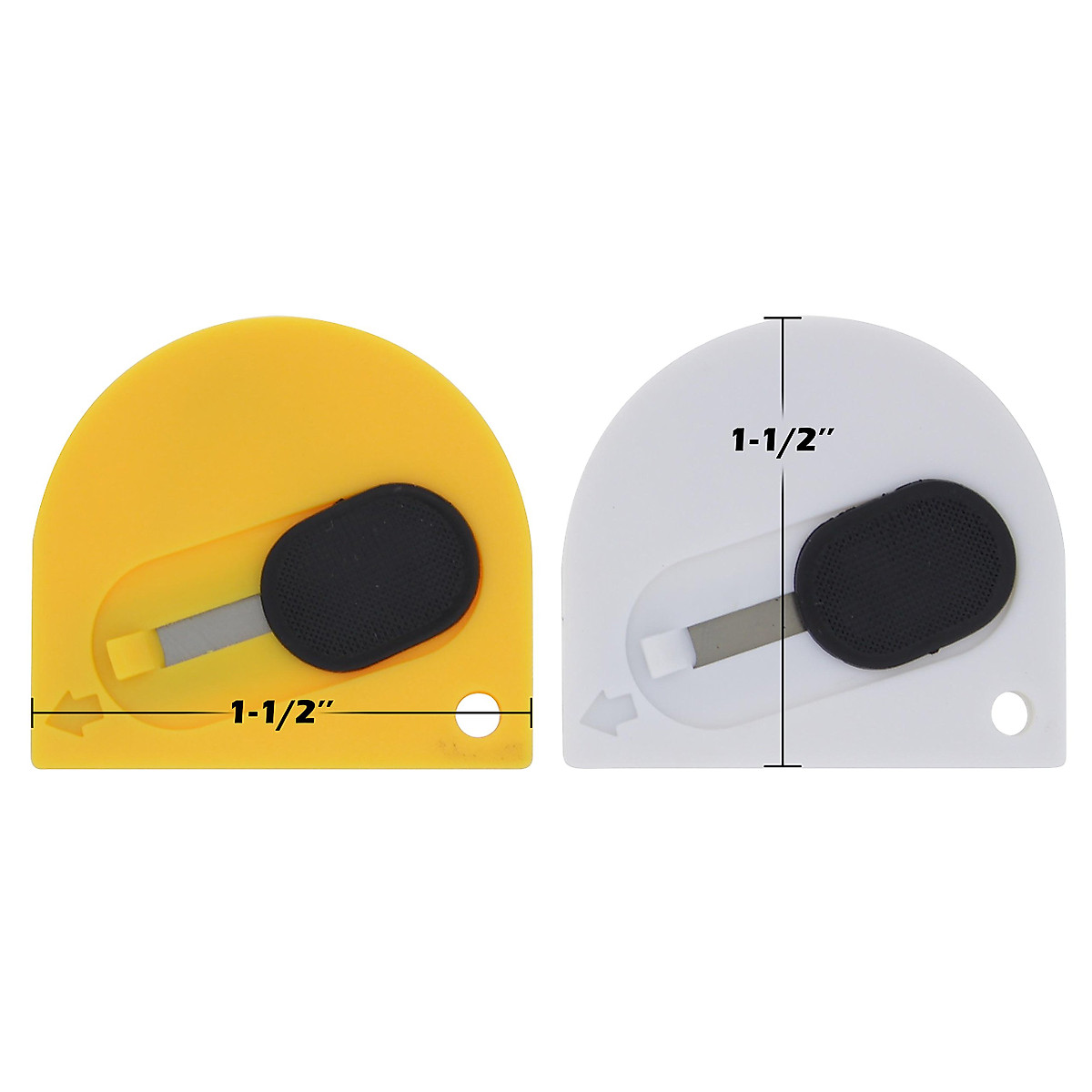 Ram-Pro Mini Retractable Utility Snap-Off Pocket Knives - Box Cutter, Package Opener, Letter Opener, Touch Knife, with A Keychain Hole (Pack of 6)