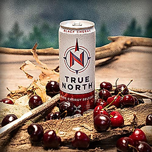 True North, Pure Energy Seltzer, Black Cherry, 12 Fl Oz (Pack of 12)