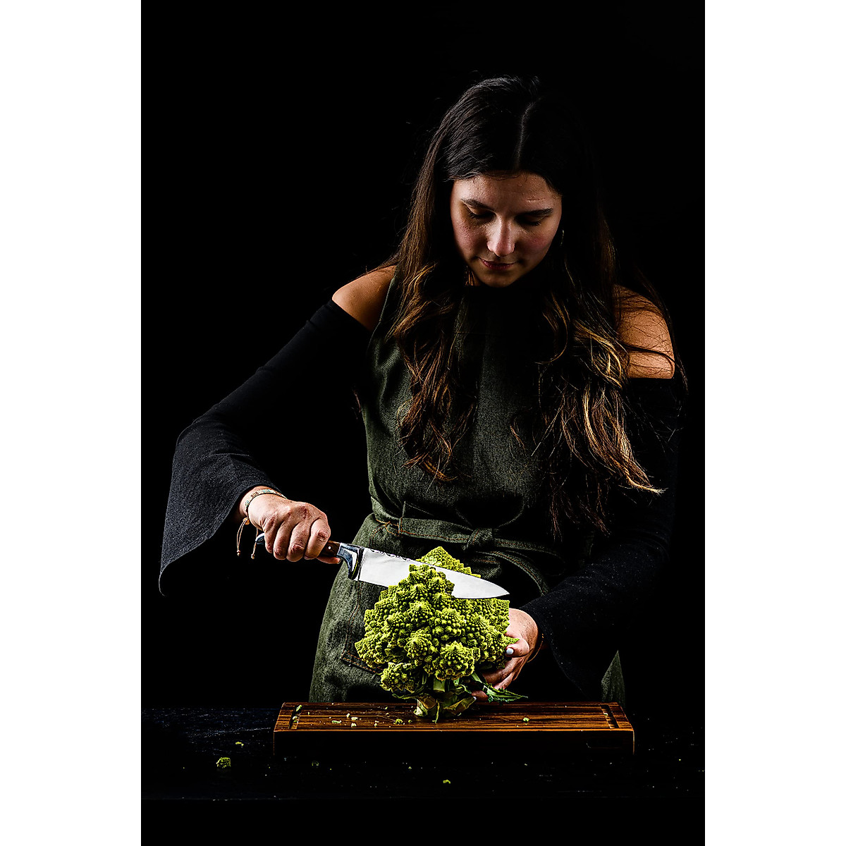 Laguiole Style de Vie Chef's knife luxury line, 8 inch, olive wood