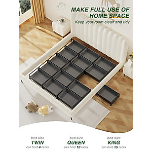 LEHOM Under Bed Storage with Wheels, Plastic Underbed Bins with Sturdy Metal Tubes Rolling Under Bed Drawer Storage Container with Window and Handle for Bedding, Clothes, Blanket, Shoes (2 Pack metal)