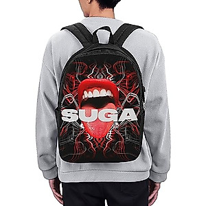 GADEKD Megan Singer Thee Rapper Stallion 17Inch Travel Laptop Backpack Durable Daypack with USB Charging Port Computer Bag Gifts for Men & Women