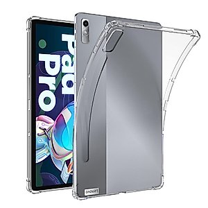 DWaybox Case for Lenovo Tab P11 Pro Gen 2 / Pad Pro 2022 11.2 inch, Shockproof Impact Resistant Flexible Cover, Anti-Scratch Transparent Clear TPU Protective Shell -Clear