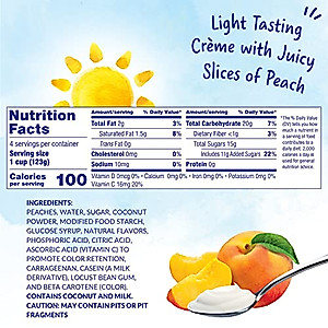 Dole Fruit Bowls Peaches & Creme Parfait, Gluten Free Healthy Snack, 4.3 Ounce 4 Count (Pack of 6)