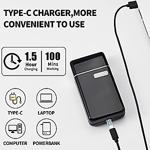 Electric Shavers Foil for Men Portable Pocket Size Men's Electric Shaver Small Electric Razor for Mens Face Electric Cordless Rechargeable Beard Shaver Wet Dry Double Shaver by WOSVAS