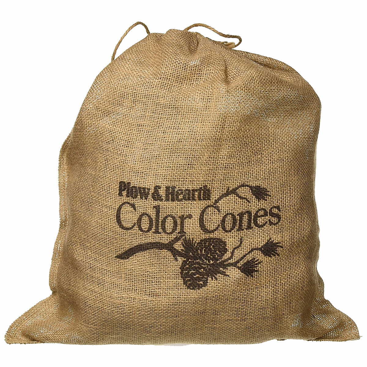 Plow & Hearth Fireplace Color Changing Pine Cones Wood Burning Accessories