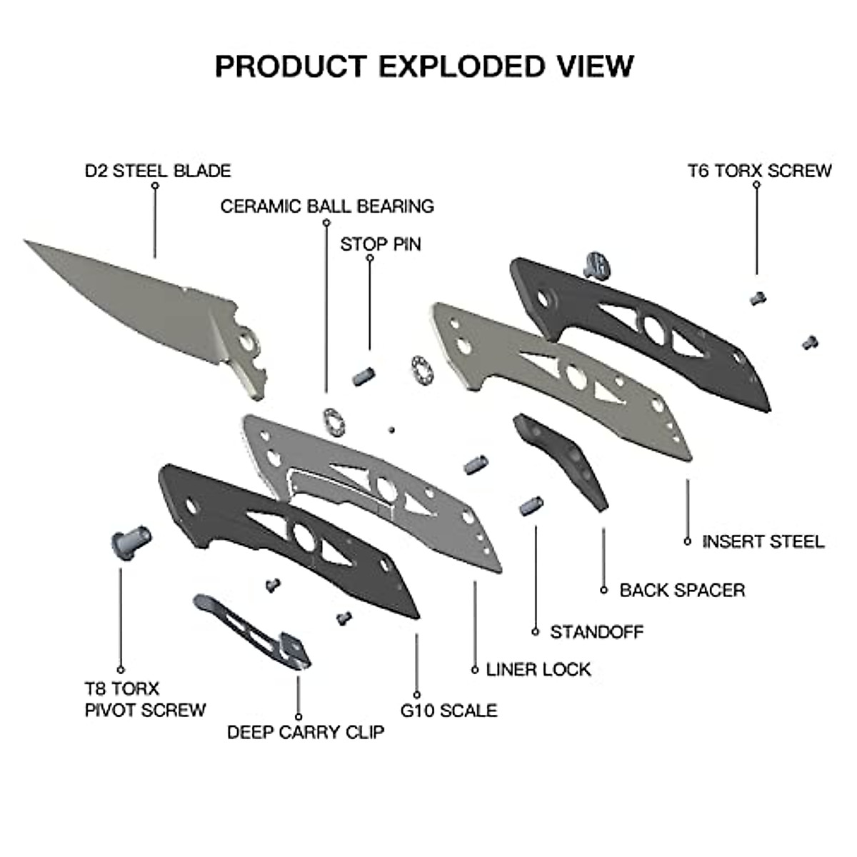 BESTECH KNIVES Folding Pocket Knife with Clip: 3.39" D2 Tool Steel Straight Back Gray Titanium Blade, G10 Handle, Flipper Liner Lock, Everyday Carry Gift for Men Women (BG23C Yellow)