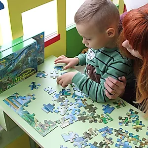 Planet of The Dinosaurs Jigsaw Puzzles for Kids Ages 4-8 | Fun & Entertaining Toys for Children | Epic Educational Birthday for Boys & Girls