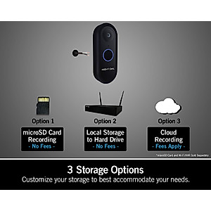 Night Owl 1080p HD Smart Video Doorbell with Night Vision, 2-Way Audio, Remote Viewing Mobile App, Real-Time Alerts, Human Detection Technology, Wide Viewing Angle and Customizable Storage Options