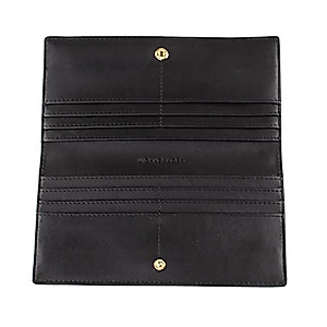 Michael Kors Large Snap Leather Wallet, Black