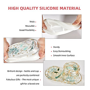 3-Piece Silicone Molds for Epoxy Resin - Rolling Tray Mold for Resin, Resin Pudding Jar Mold with Lid, Grinder Molds for Resin Casting, DIY Epoxy Resin Molds Kit for Storage and Decoration