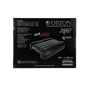 Orion XTR1500.1DZ Monoblock Class D High Performance Amplifier with Remote Subwoofer Control, 1500W RMS