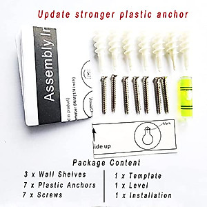 HAO Small Floating Shelf 6 inch Wall Mounted Mini Hanging Display Shelves for Living Room Bedroom Bathroom Set of 3 White