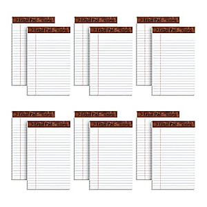 TOPS 5 x 8 Legal Pads, 12 Pack, The Legal Pad Brand, Narrow Ruled, White Paper, 50 Sheets Per Writing Pad, Made in the USA (7500)
