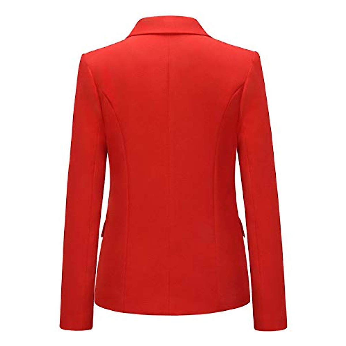 chouyatou Women's Vintage Double Breasted Slim Fit Dress Suit Blazer Jacket (Large, Red)