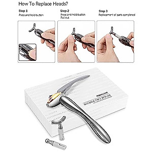 Jade Face Roller Skin Care, Detachable Jade Facial Roller Massager, Anti Aging Face Roller Set Beauty Facial Tools for Routine Skincare Reduce Puffiness Wrinkle (Cat Eye Roller+ Silver Black)