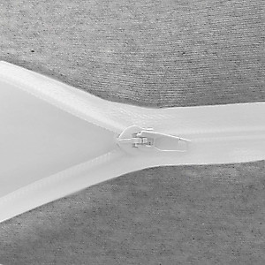 Betty Dain Stretch Jersey Universal Pillowcase - One Size Fits All Pillows, 100% Jersey Knit Cotton Pillowcase, Soft Covering for Standard and King Pillows, Zipper Closure, Gray, 2 Per Pack