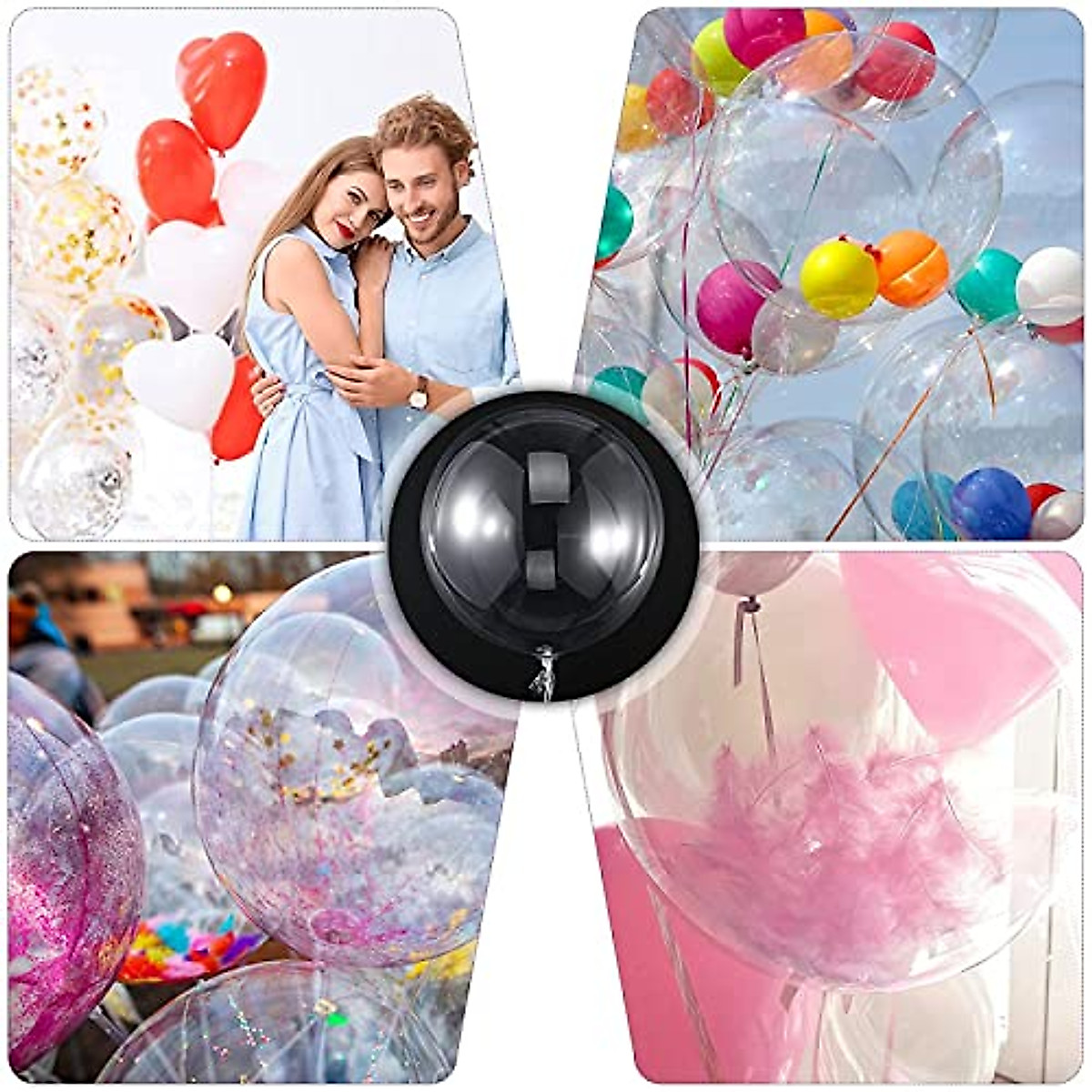 10 Pcs 20-inch Clear Bobo Bubble Plastic Balloons for LED Bobo Balloons LED Light Up Balloons for Christmas, Wedding, Birthday Party Decorations (Led String Not Included) (10 Pcs, 20 Inches)