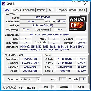 High Performance AMD FX-Series FX-4300 FX 4300 3.8 GHz Quad-Core CPU Processor for Smooth Computing Experience