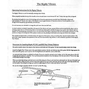 Bigsby B7 Guitar Vibrato For Arch Top Electrics, Gold (Gibson Les Paul, ES 335)