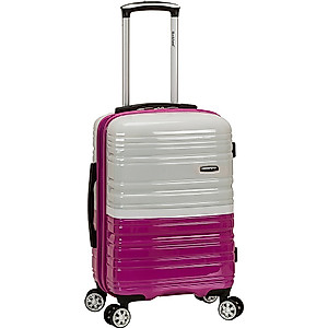 Rockland Melbourne Hardside Expandable Spinner Wheel Luggage, Two Tone White, Carry-On 20-Inch