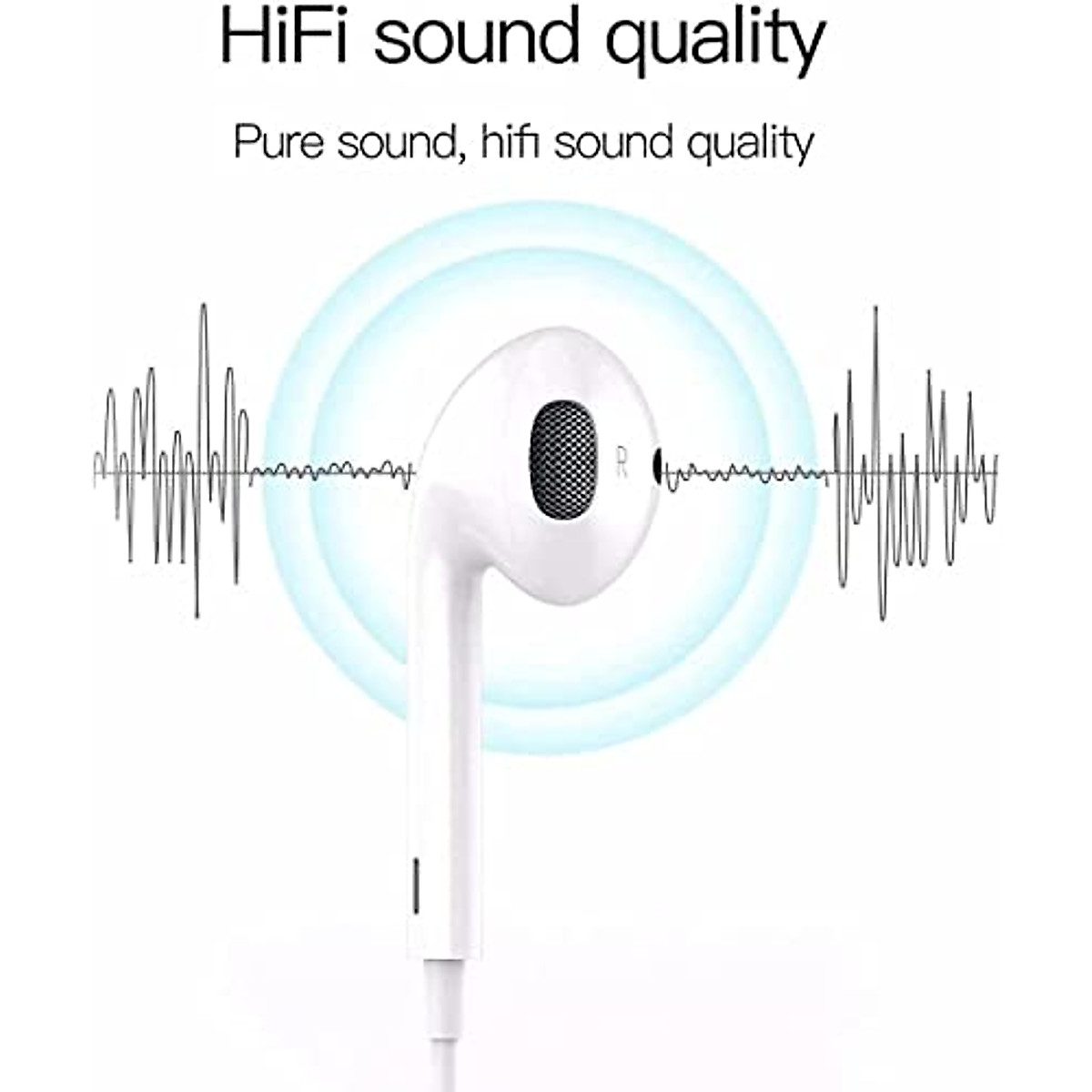 Wired Earphones for iPhone, Headphones with Microphone and Volume Control, Microphone Headset Compatible with iPhone 14/13/12/11 Pro Max Xs/XR/X/7/8 Plus Plug and Play