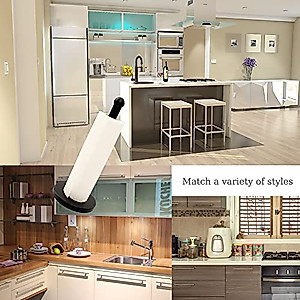 ANGEORY Paper Towel Holder Black Paper Towel Holder Countertop Paper Towel Holder Stand with Heavy Duty Base Stainless Steel Paper Towel Holder Kitchen Standing Paper Towel Roll Holders, Matte Black