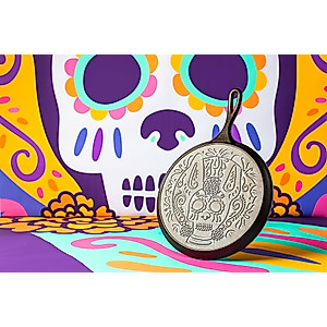 Lodge Day of the Dead 10.5 Inch Sugar Skull Cast Iron Griddle