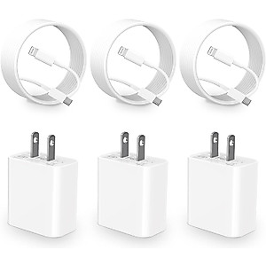 esbeecables for i.Phone Charger Fast Charging, 3Pack 20W Type C Fast Charger Block with 6FT USB C Charger Cable Compatible for i.Phone 14/13/12/11 Pro Max/11/Xs Max/XR/X,i.Pad,AirPods Pro
