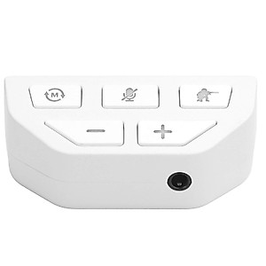 Headset Adapter Controller Audio Adapter, Headphone Converter for Xbox One Gamepad, Audio Mic Headphone Adapter Converter, with Game Control and Stereo Sound Synchronization (White)