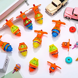 Bulk LED Light Up Spinner Tops Launcher with Gyroscope Motion Colorful Flashing Toys Novelty Bulk Goodie Bag Fillers Gifts Stuffers for Birthday Party Favors (50 Pcs)