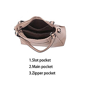 HESHE Genuine Leather Handbags for Women Shoulder Tote Bag Designer Hobo Cross Body Bags Satchel and Purses for Ladies(Wine-new)