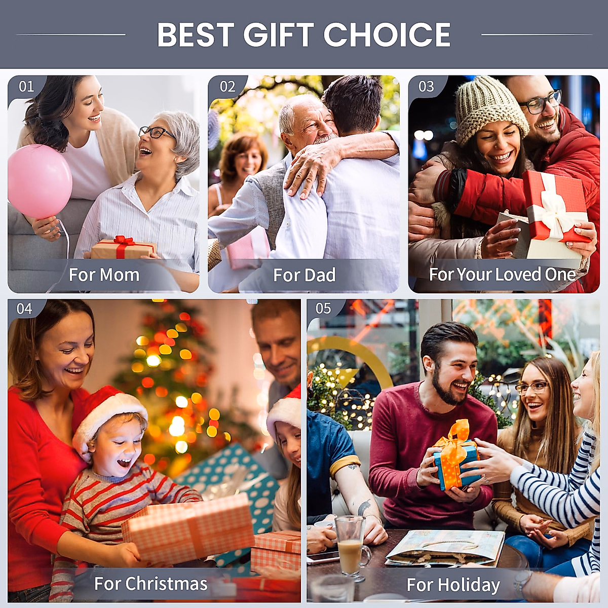 Electric Heating Pad 20"x24" for Back Pain Relife, Cramps, Neck and Shoulder, Moist/Dry Heat Therapy with Auto Shut Off Heating Pads, Holiday Christmas Gifts for Women Men Mom Dad, Gray