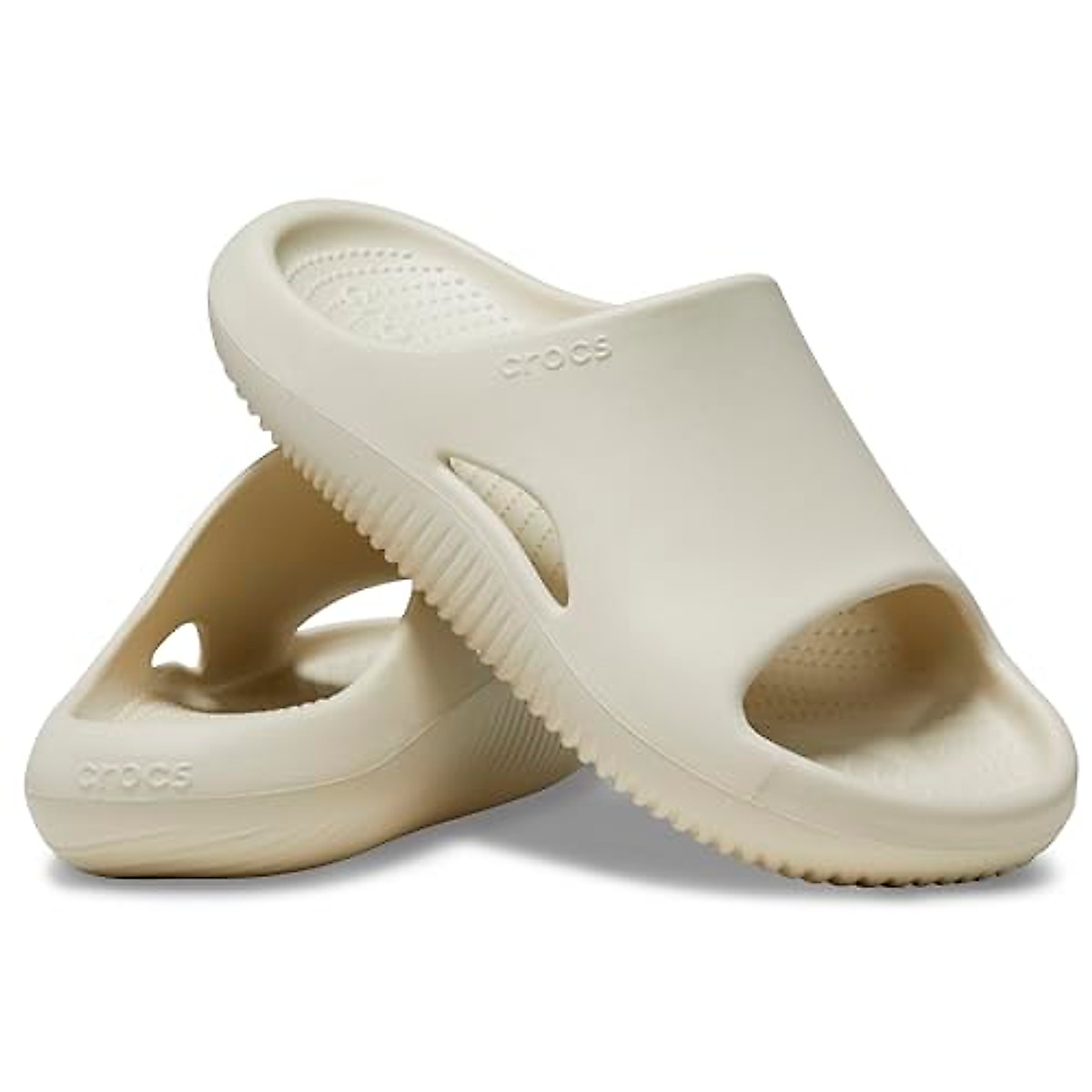 Crocs Unisex Mellow Slides Sandal, Bone, Numeric_12 US Men