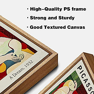 Framed Canvas Print Wall Art A Dream Famous Paintings Artwork By Pablo Picasso Canvas Prints Home Decoration for Living Room, Bed Room, Office - 12x16in Natural Framed