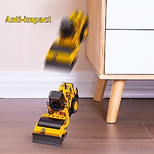 Gemini&Genius Construction Vehicle Toys 1/35 Scale Die-cast Grader Engineering Road Planer Vehicle Models Toys for Kids and Decoration for House (1-35 Road Roller)
