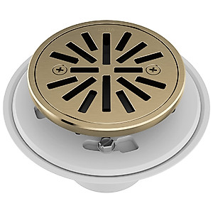 Delta Faucet 4 Inch Tile-In Round Shower Floor Drain Gold, Shower Drain Kit, Round Shower Drain, Chrome Shower Drain, Shower Floor Drain, Champagne Gold DT061411-CZ