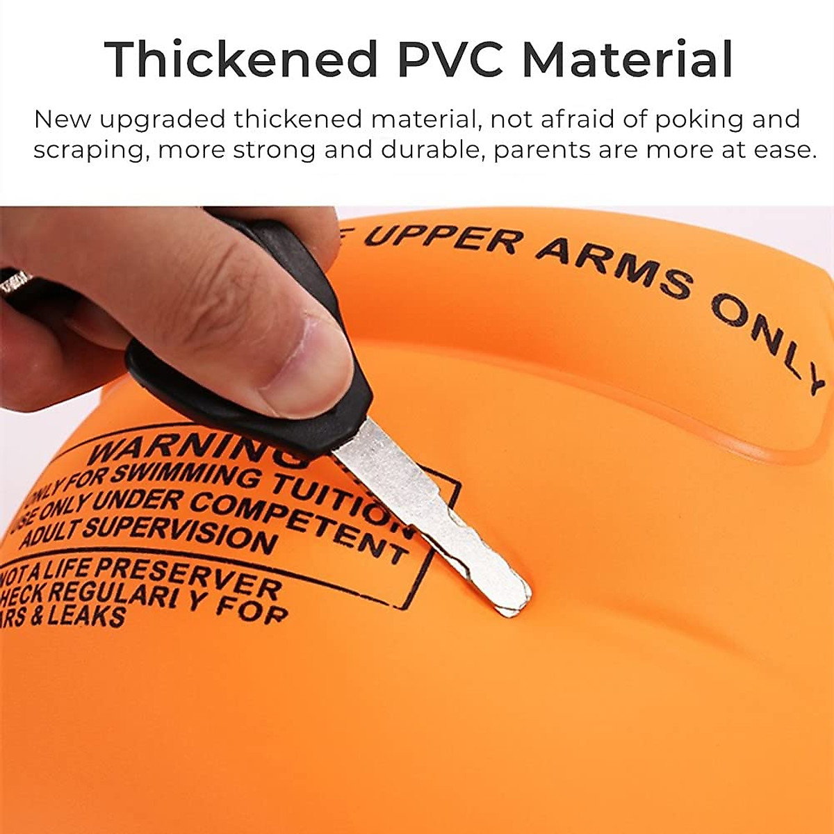 2-4 Pack Arm Floaties Swimming Rings for Kids Children Adults, Pool Floats Arm Bands, Inflatable Swim Rings, PVC Arm Bands Floater Sleeves for Toddlers Children 3-5-6-12 Years (Orange+Pink)