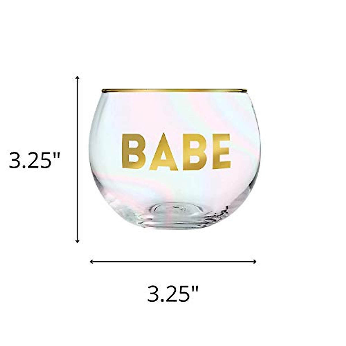 Santa Barbara Design Studio Sippin' Pretty Roly Poly Cocktail Glass, 13-Ounce, Babe