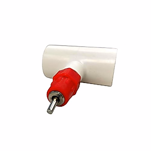 6 Pack Poultry Nipples + PVC Tee Fittings for Automatic Watering System Chicken Duck Quail