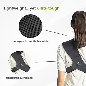 PLEXFIT Athletic Arm Sling Class A Medical Device - Shoulder Sling Immobilizer for Injury Support - For Elbow & Wrist Too - Men & Women (Large Right, Black)