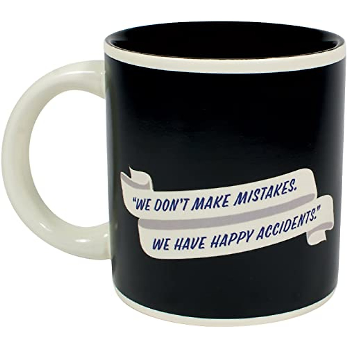 The Unemployed Philosophers Guild Ceramic Bob Ross Self-Painting Mug - in A Fun Gift Box