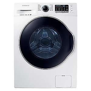 SAMSUNG 2.2 Cu Ft Compact Front Load Washer, Stackable for Small Spaces, 40 Minute Super Speed Washing Machine, Steam Wash Clothes, Self Cleaning, Energy Star Certified, WW22K6800AW/A2, White