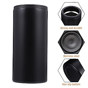 Cabilock 1pc Vacuum Insulation Tank Can Cooler Insulated Can Cooler for Soda Beer Cooling Bucket Metal Cooler Beverage Insulator Vacuum Cup Flask Stainless Steel Ice Bucket Slender Child