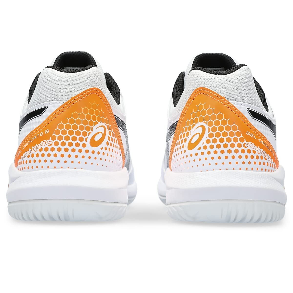 ASICS Men's Gel-Dedicate 8 Pickleball Shoes, 10, White/Shocking Orange