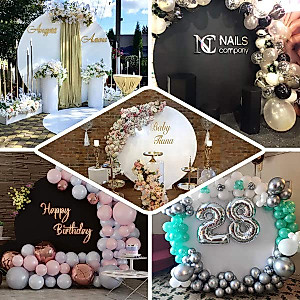 Efavormart 7.5ft Matte Navy Blue Round Spandex Fit Wedding Arch Backdrop Cover - 2-Sided Custom Fit Backdrop Stand Arch Cover