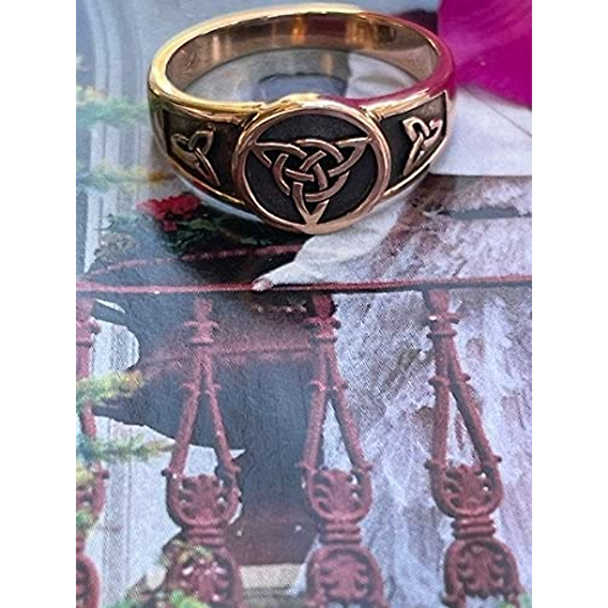 Solid Copper Celtic Ring #CTR3811-3/8 of an inch wide. Available in sizes 6 thru 9. (8)