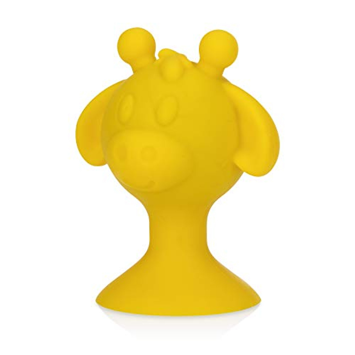 Nuby Silly Giraffe Interactive Suction Toys with Built-in Rattle, 2 Piece, Yellow/Aqua